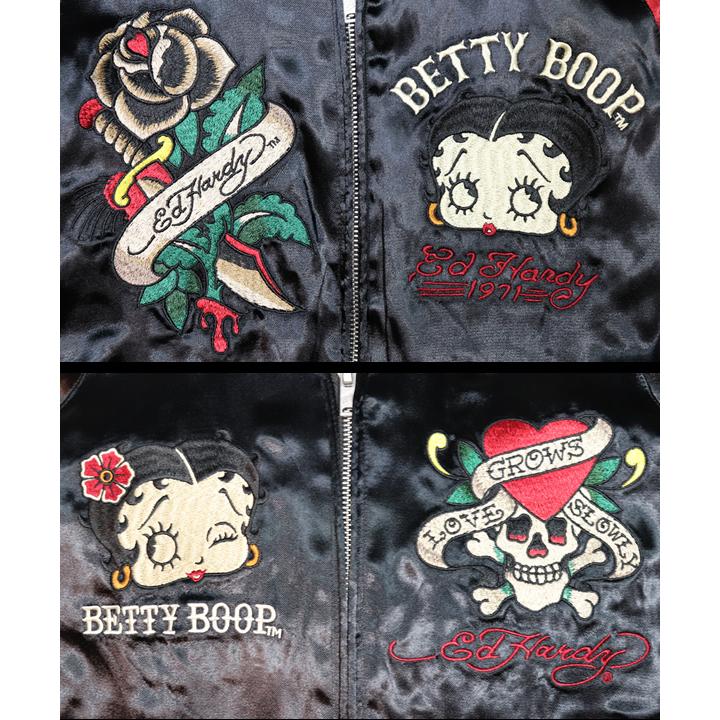 Ed Hardy ED HARDY×BETTY BOOP エドハーディー×ベティーブープ コラボ リバーシブルスカジャン BED-2401 ...