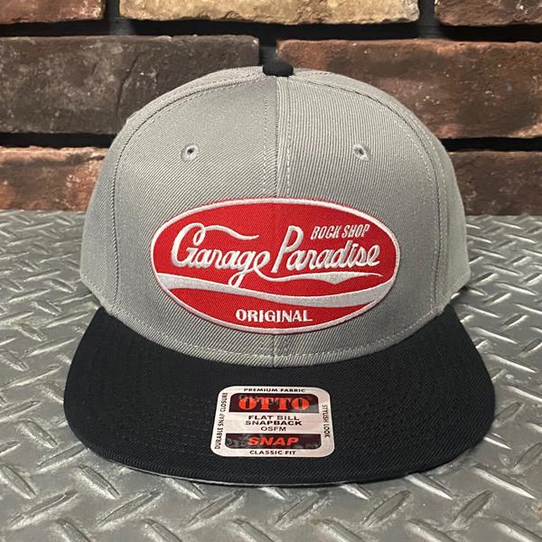 GARAGE PARADISE ORIGINAL FLAT VISOR CAP ガレージパラダイスオリジナル フラットバイザーキャップ ...