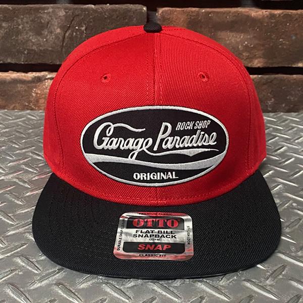GARAGE PARADISE ORIGINAL FLAT VISOR CAP ガレージパラダイスオリジナル フラットバイザーキャップ ...
