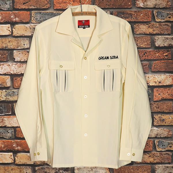 CREAM SODA クリームソーダ CS ポケットボックスプリーツシャツ PD25SN-02 ロカビリー ロックンロール : pd25sn-02 : CREAMSODA SHOP ...