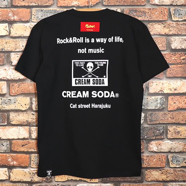 CREAM SODA クリームソーダ CS スカルフラッグTシャツ PD25T-04 : pd25t-04 : CREAMSODA SHOP Garage PARADISE - 通販 ...