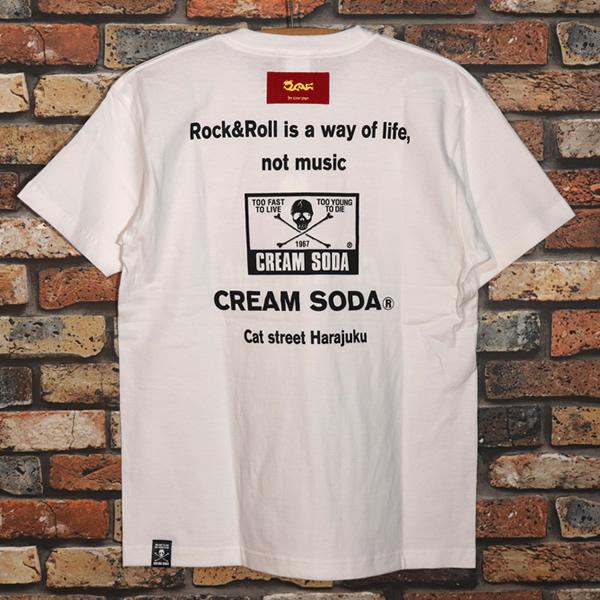 CREAM SODA クリームソーダ CS スカルフラッグTシャツ PD25T-04 : pd25t-04 : CREAMSODA SHOP Garage PARADISE - 通販 ...