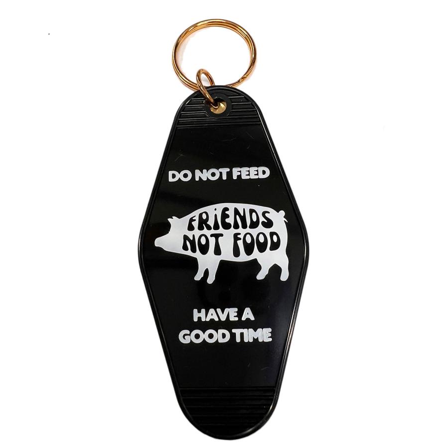 モーテル キーホルダー I'm not Pregnant.I'm fat. PIG ブタ BLACK ブラック アメリカン おしゃれ 両面 ホットスタンプ バイカー : ROCKWOOD ...