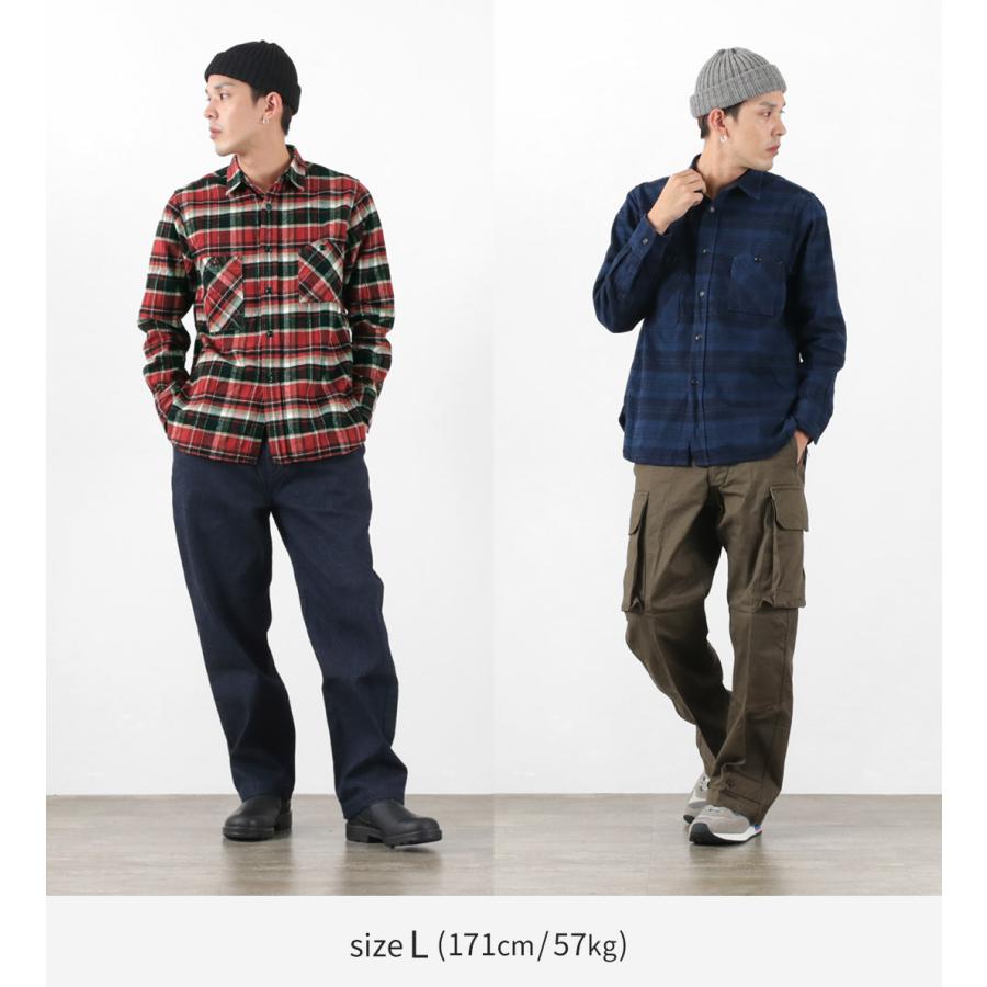 FOB FACTORY FACTORY（FOBファクトリー） F3481 ヘビー ネル ワークシャツ メンズ ライトアウター シャツジャケット 長袖 : ROCOCO Yahoo!店 - 通販 ...