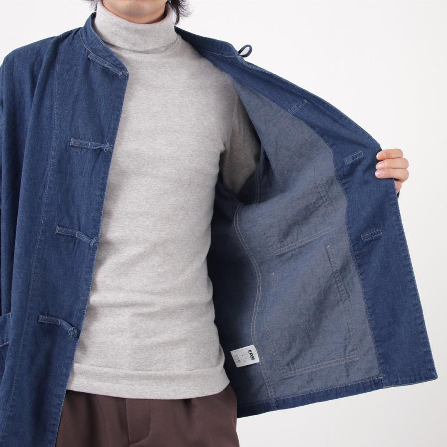 FOB FACTORY FACTORY（FOBファクトリー） F2435 デニム カンフージャケット / メンズ トップス アウター : ROCOCO Yahoo!店 - 通販 - Yahoo ...