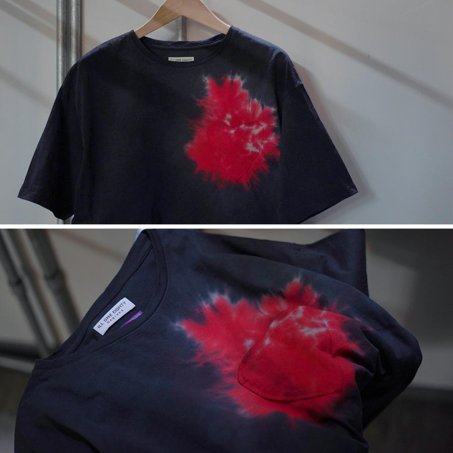 ILL ONE EIGHTY EIGHTY（イルワンエイティー） タイダイハート ポケット ショートスリーブTシャツ / メンズ トップス カットソー : ROCOCO Yahoo!店 ...