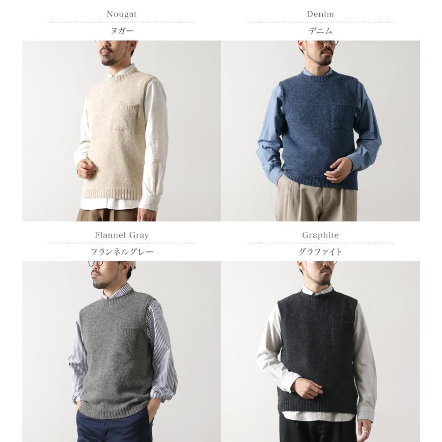 TOM SIMPSON（トムシンプソン） クルーネック ポケット ニットベスト / メンズ 無地 シンプル 日本製 : 20075 : ROCOCO Yahoo!店 - 通販 - Yahoo ...