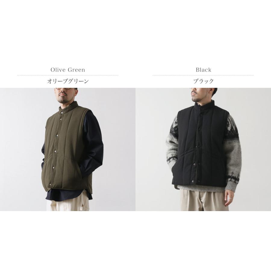 FUJITO FUJITO（フジト） スキーベスト ウールサージ / メンズ アウター ベスト 前開き 中綿 日本製 Ski Vest : ROCOCO Yahoo!店 - 通販 ...