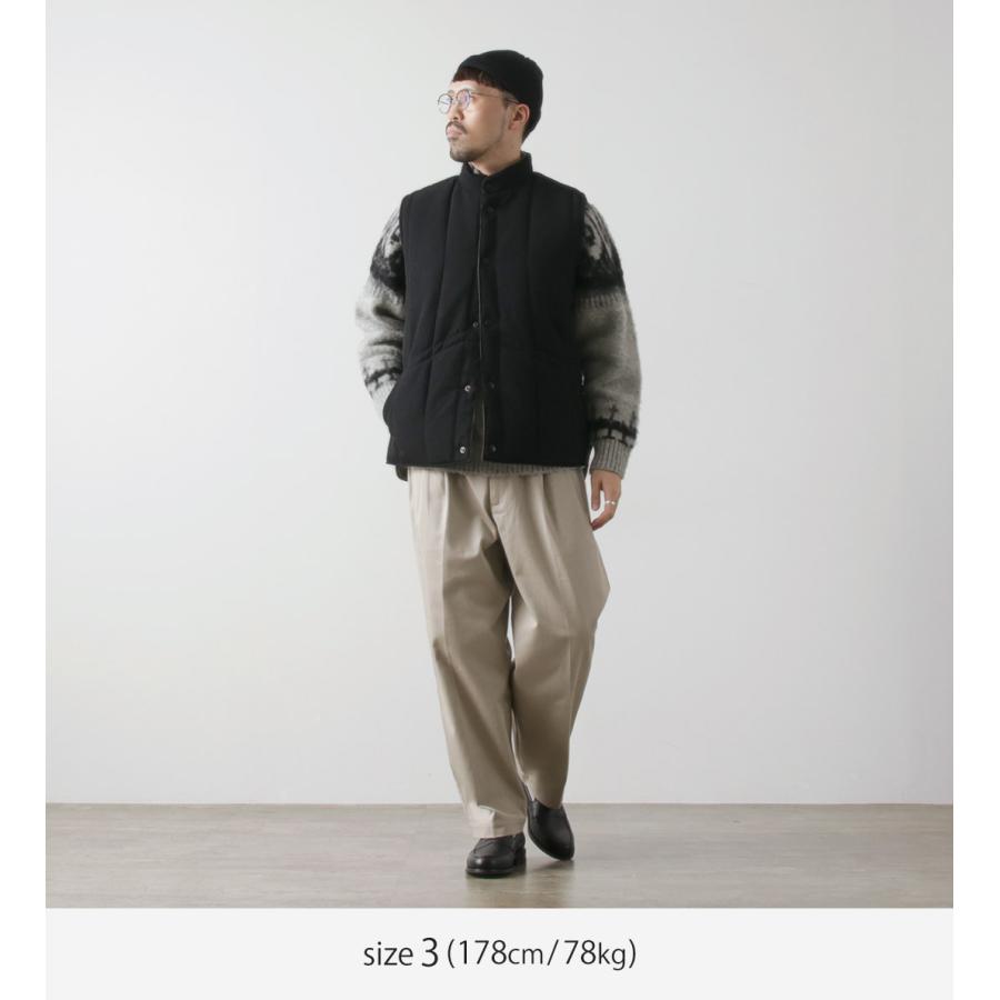 FUJITO（フジト） スキーベスト ウールサージ / メンズ アウター ベスト 前開き 中綿 日本製 Ski Vest : 20200 : ROCOCO Yahoo!店 - 通販 ...