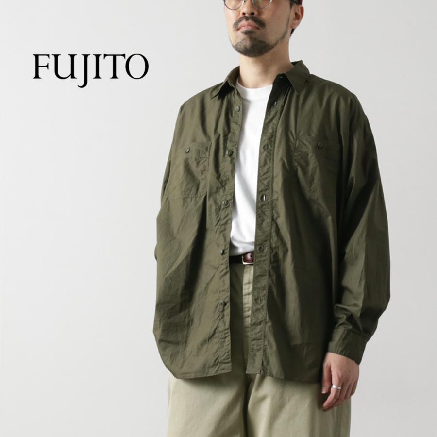 FUJITO FUJITO（フジト） ビッグサイズ ワークシャツ ブロード / シャツ メンズ 長袖 カジュアル 無地 日本製 BS Shirt : ROCOCO Yahoo!店 - 通販 ...