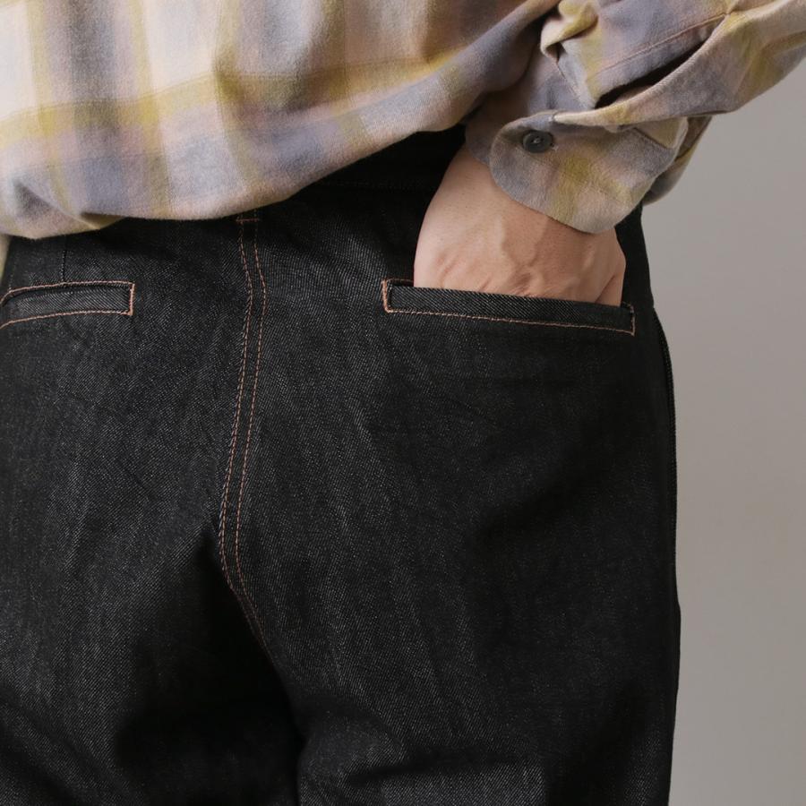 ILL ONE EIGHTY EIGHTY（イルワンエイティー） デニム 2タックパンツ / メンズ ブラックデニム テーパード ジーンズ 日本製 : ROCOCO Yahoo!店 - 通販 ...