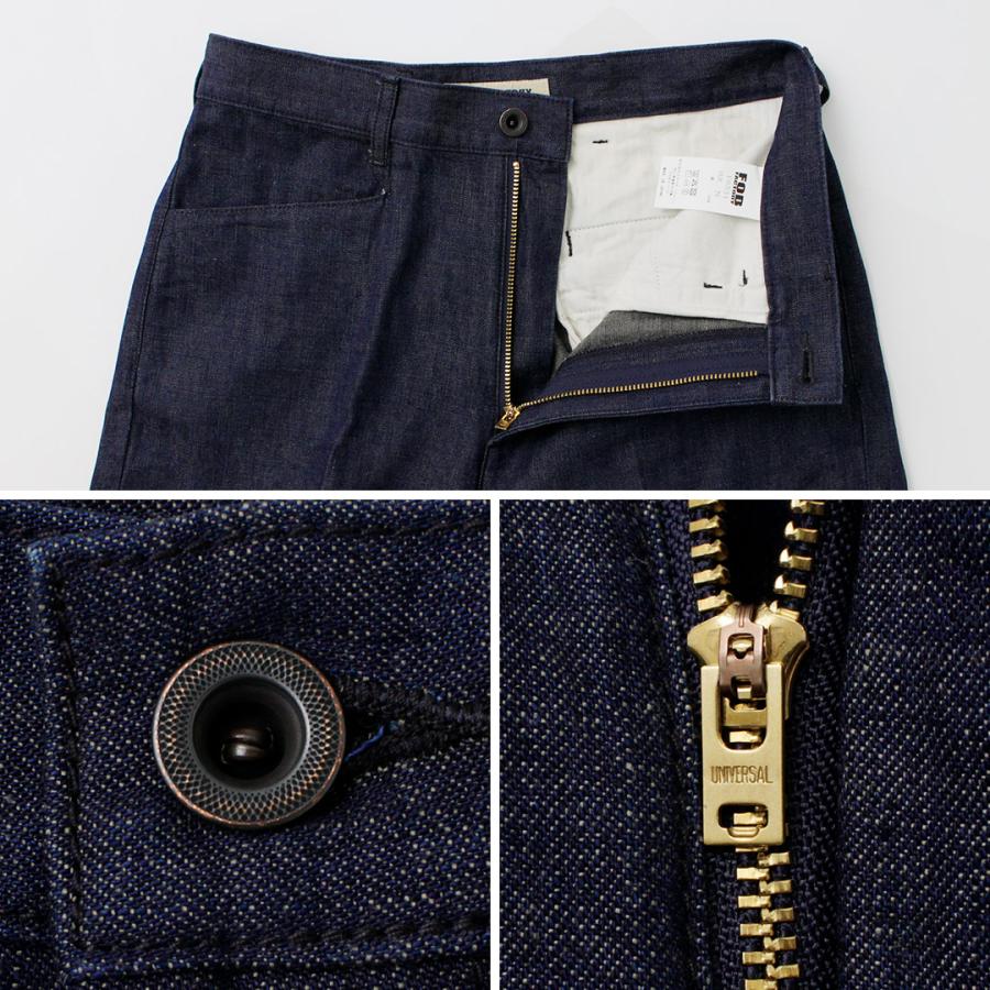 FOB FACTORY（エフオービーファクトリー） FOB FACTORY（FOBファクトリー） F0531 デニム フリスコパンツ / ジーンズ ワイド テーパード インディゴ 日本製 ...