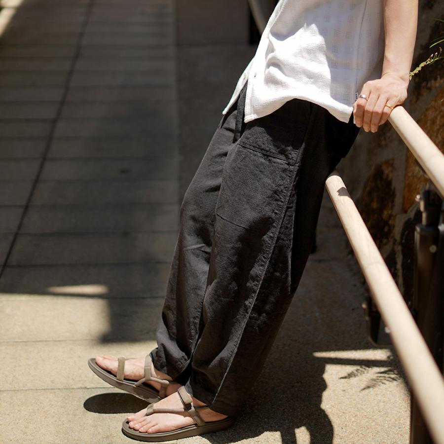 kema designs KEMA DESIGNS（ケマデザインズ） リネンコットンクロス ワイドテーパードイージーパンツ / メンズ ...