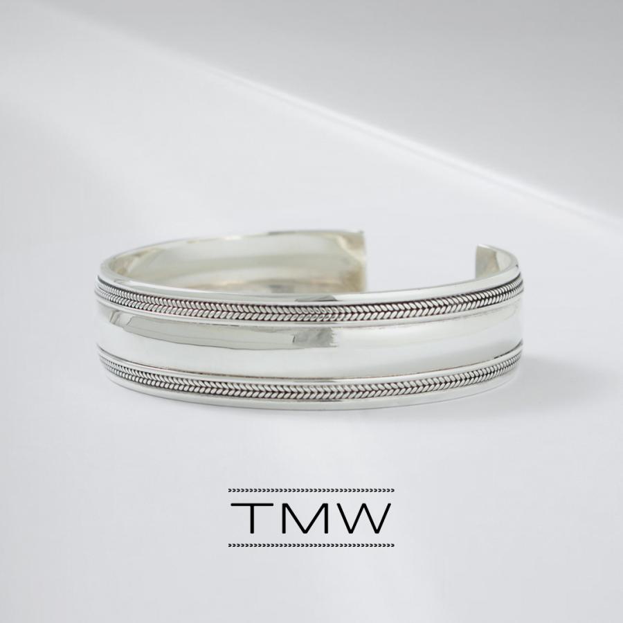 ROCOCO TMW（トラディショナルモダンワークス） スターリングシルバー バングル ナロー / カフブレスレット オープン シルバー925 : ROCOCO Yahoo!店 - 通販 ...