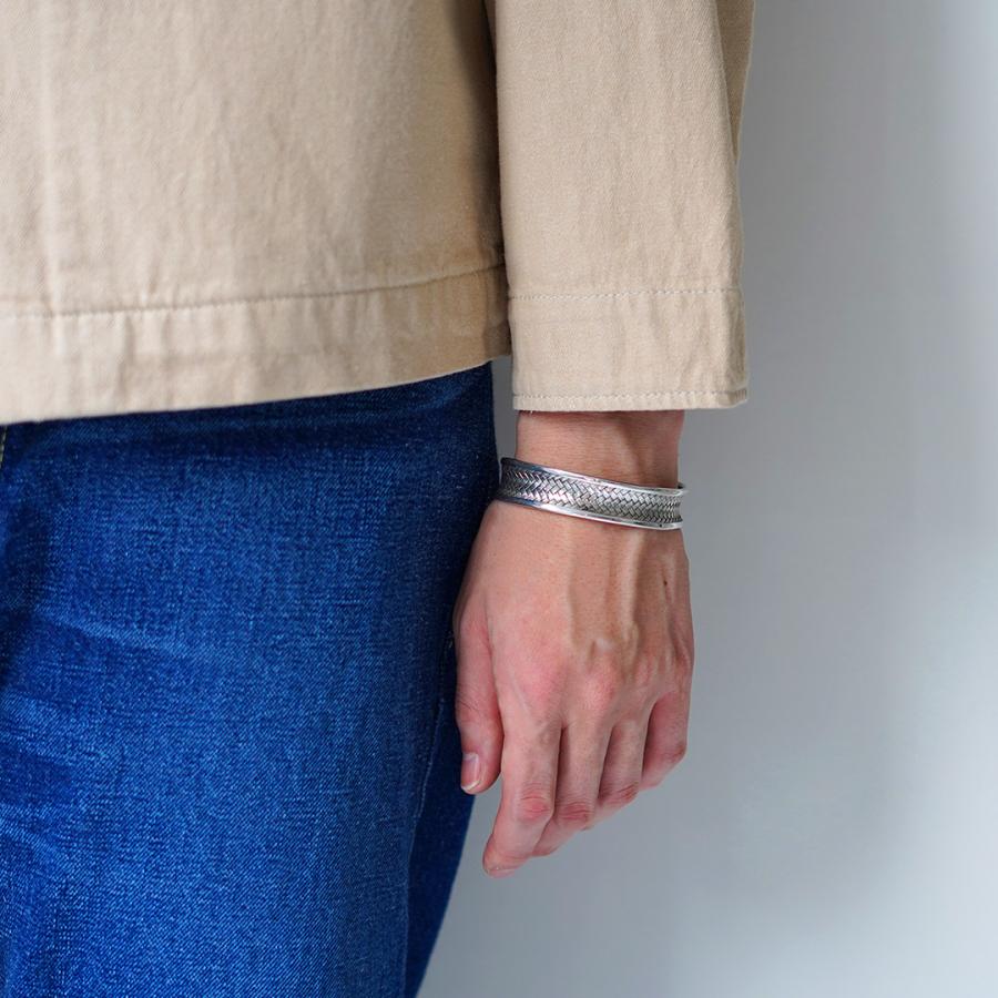 ROCOCO TMW（トラディショナルモダンワークス） スターリングシルバーバングル 編み込み / メンズ シルバー925 ブレスレット : ROCOCO Yahoo!店 - 通販 ...