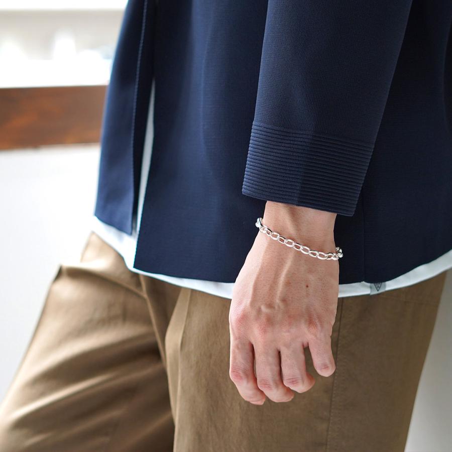 ROCOCO TMW（トラディショナルモダンワークス） スターリングシルバー ケーブルチェーンブレスレット / メンズ シルバー925 19cm 20cm : ROCOCO Yahoo!店 ...