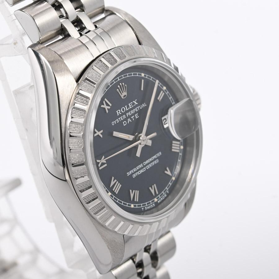 ROLEX ロレックス オイスターパーペチュアルデイト 腕時計 69240 S番 ブルー レディース 中古A品 : ロデオドライブ-Yahoo ...