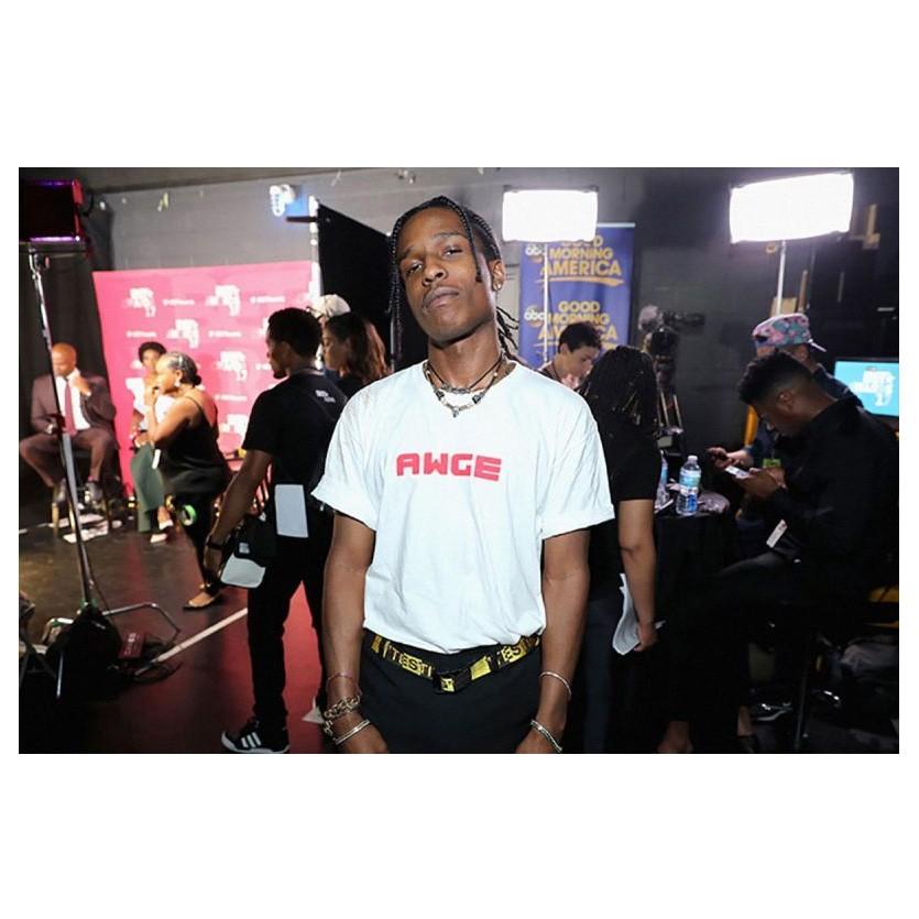 AWGE Tee Tシャツ 半袖 エーダブルジーイー A$AP Mob ASAP Mobエイサップモブ Rocky エイサップ ロッキー アウ ...