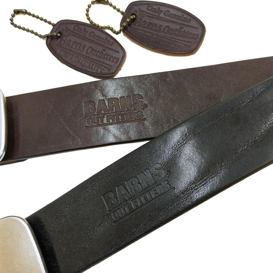 BARNS OUTFITTERS バーンズ アウトフィッターズ ベルト 栃木レザー トップ式バックル 38mm幅 5mm厚 本革ベルト LE-4166 新品 : 服の福助商店 - 通販 ...