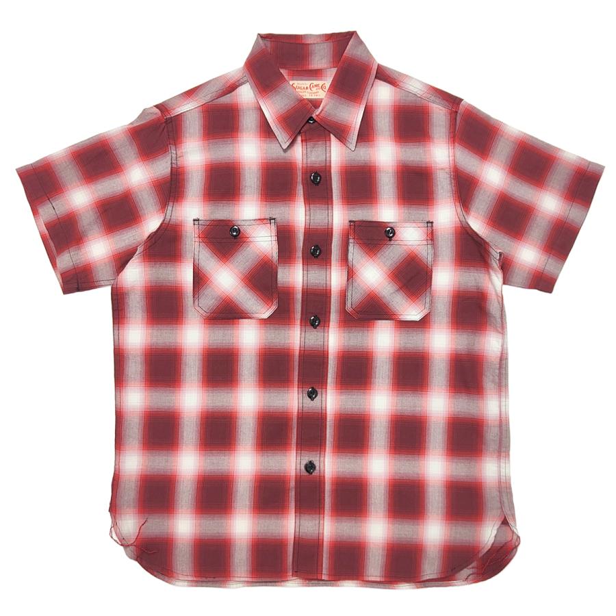 SUGAR CANE シュガーケーン オンブレチェック ワークシャツ コットン