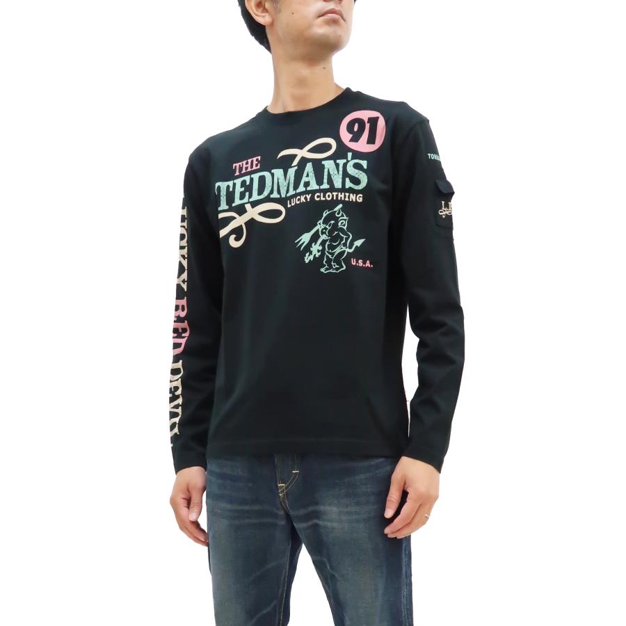 TEDMAN テッドマン ロンT 長袖Tシャツ LUCKY RED DEVIL バンダナロゴ エフ商会 TDLS-350 ブラック 新品 : 服の福助商店 - 通販 - Yahoo!ショッピング
