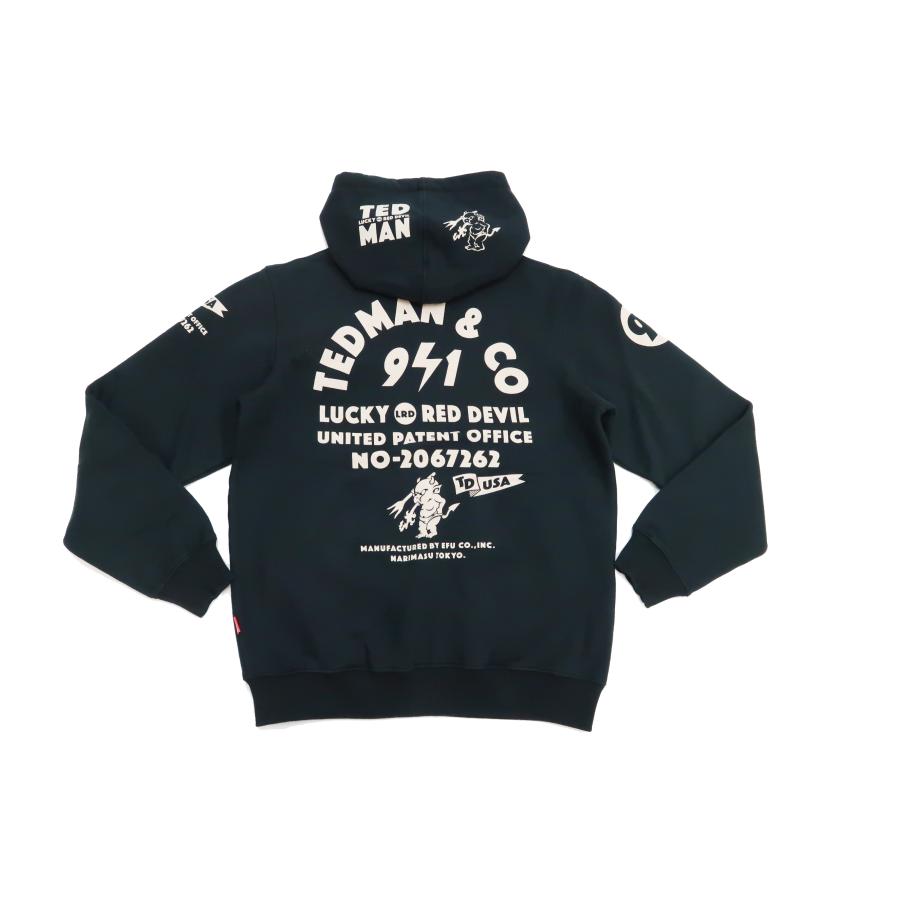 TEDMAN テッドマン スウェットパーカー TEDMAN＆CO 91 裏起毛スウェット エフ商会 TDSP-157 ブラック 新品 : 服の ...