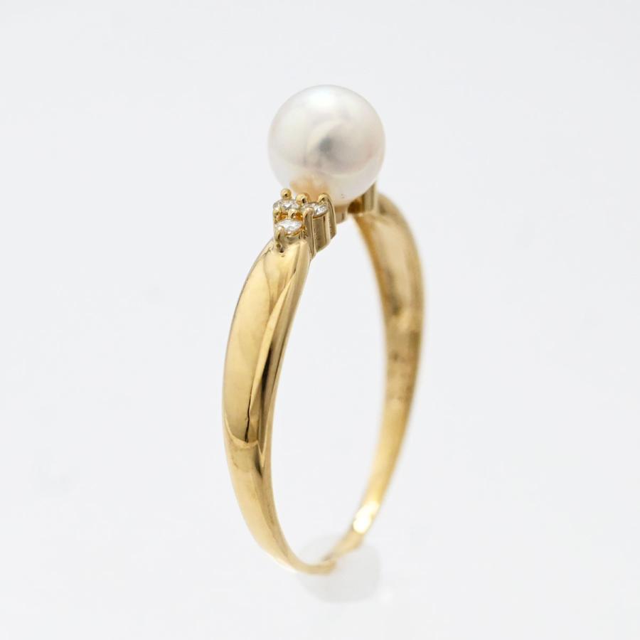 タサキ TASAKI K18YG イエローゴールド パール ダイヤ0.05ct リング 11号 3468 : 3468 : rodoyamaka - 通販 - Yahoo!ショッピング