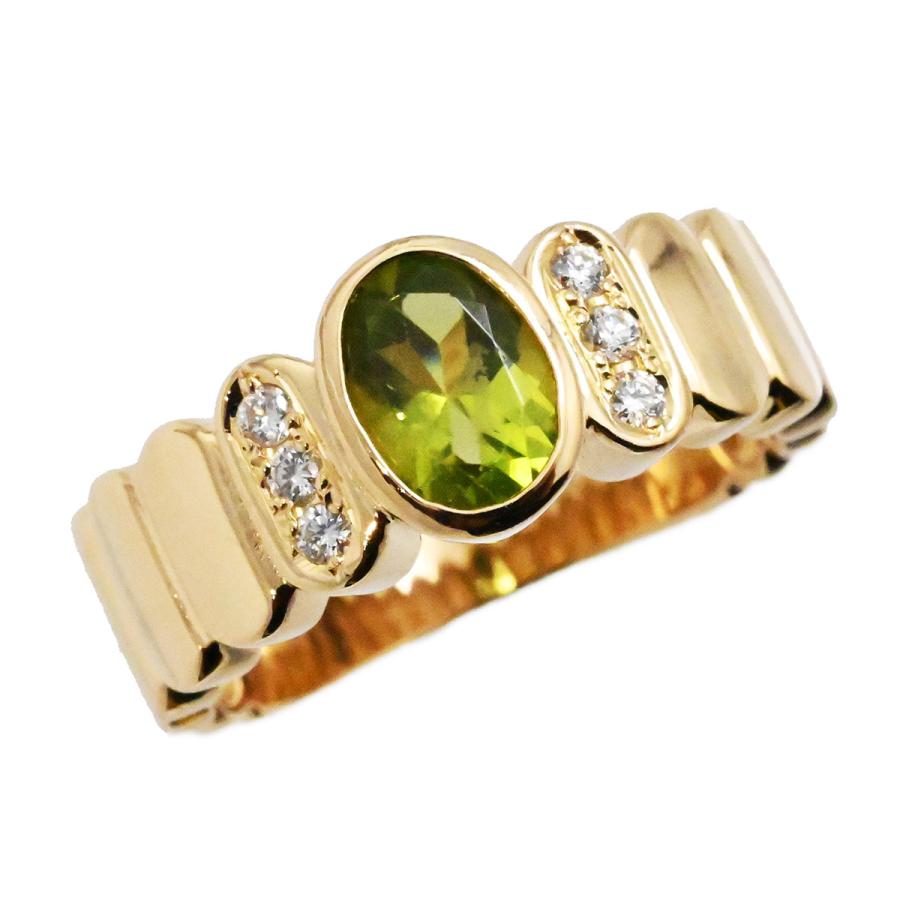 タサキ TASAKI K18YG イエローゴールド ペリドット ダイヤ0.07ct リング サイズ10 レディース 3625 : rodoyamaka - 通販 - Yahoo!ショッピング