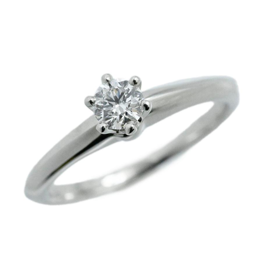 ティファニー TIFFANY & Co. Pt 950 プラチナ ソリテール ダイヤ0.18ct リング 9号 レディース 3634 : rodoyamaka - 通販 - Yahoo!ショッピング