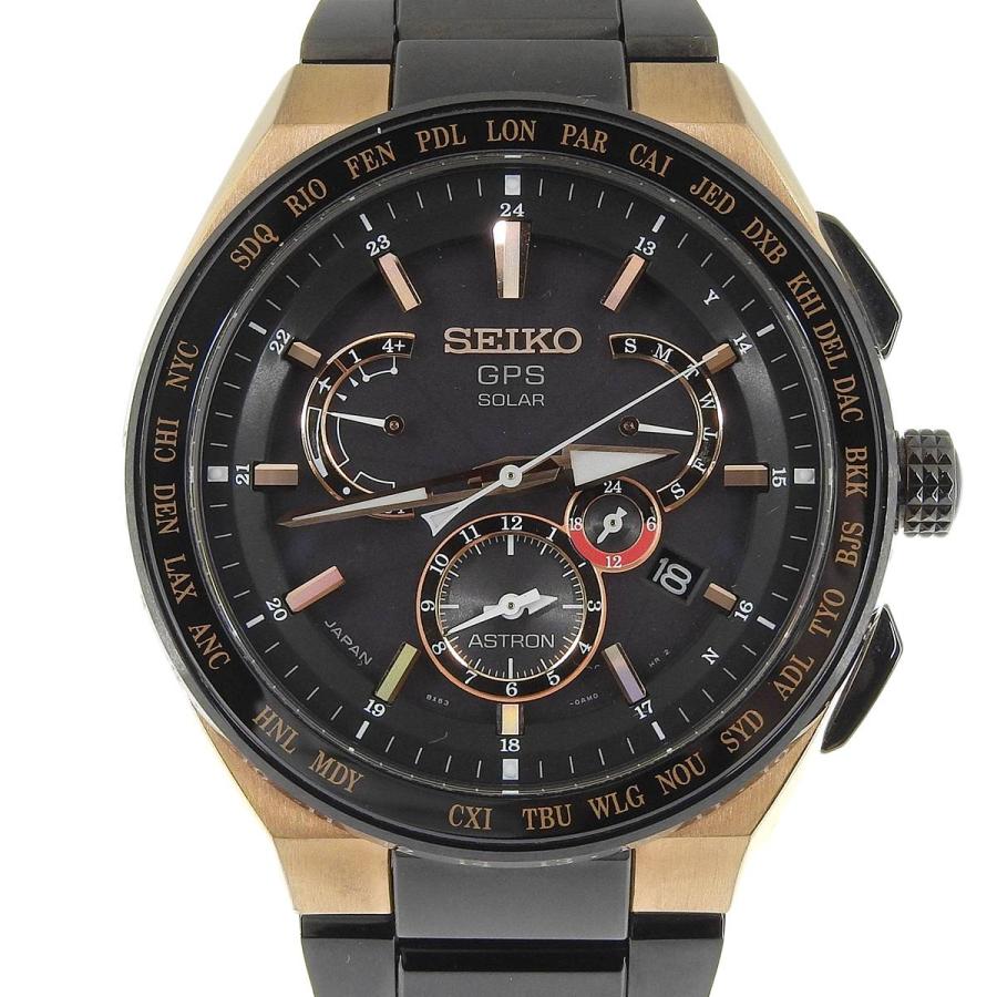 ASTRON セイコー SEIKO アストロン GPSソーラー 電波 腕時計 チタニウム セラミック ブラック文字盤 メンズ カレンダー ...