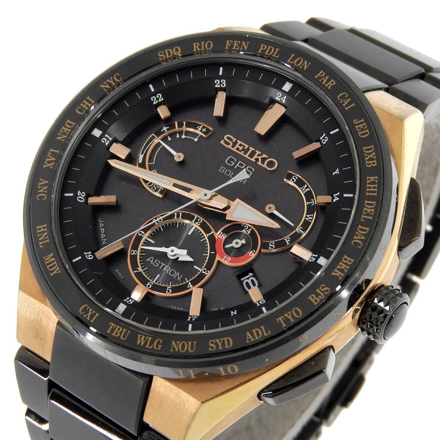 ASTRON セイコー SEIKO アストロン GPSソーラー 電波 腕時計 チタニウム セラミック ブラック文字盤 メンズ カレンダー ...