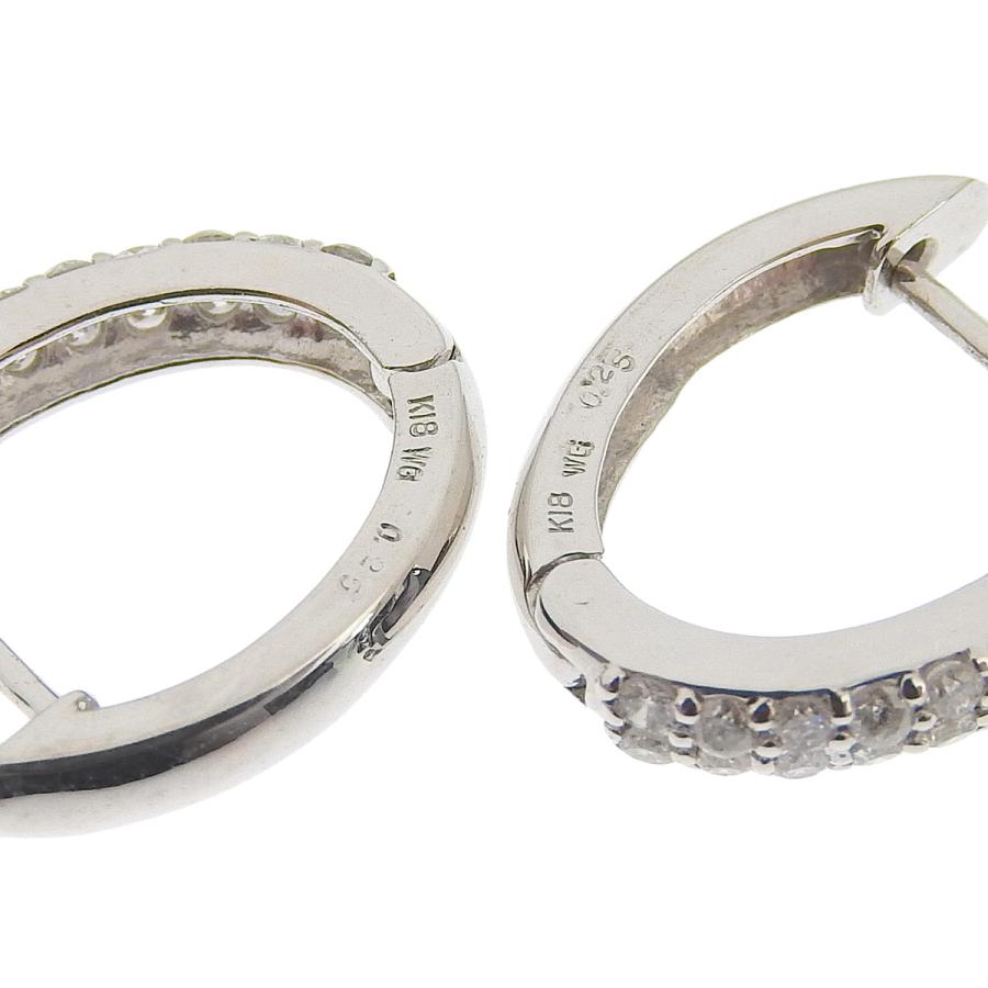 K18WG ホワイトゴールド ダイヤモンド 0.25ct フープ ピアス レディース 4221 : rodoyamaka - 通販 - Yahoo!ショッピング