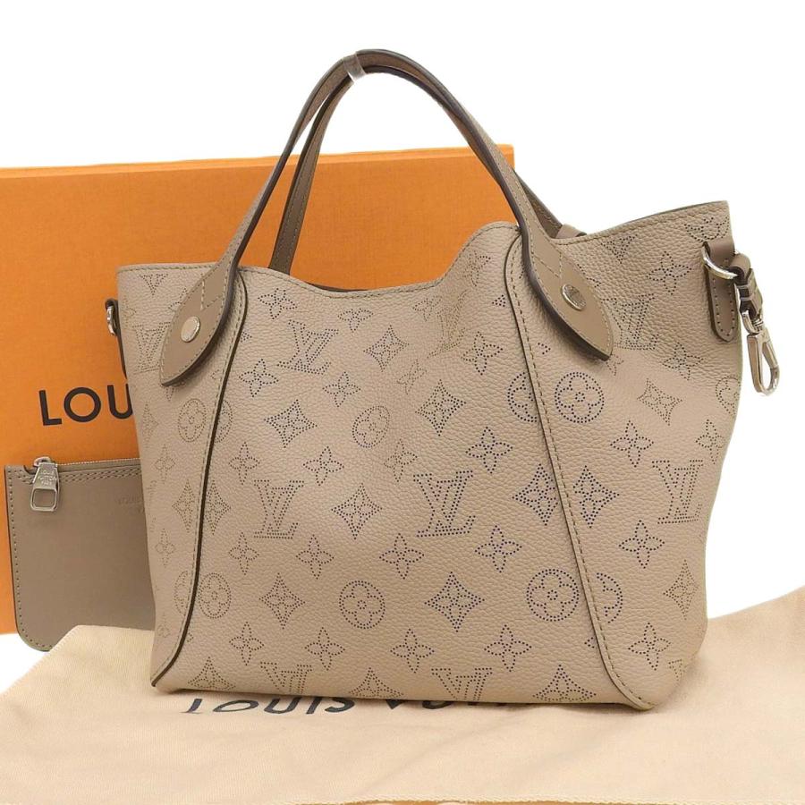 ヒナ（LOUIS VUITTON） ルイヴィトン LOUIS VUITTON モノグラム マヒナ ヒナPM ショルダーバッグ ハンドバッグ ガレ ベージュ レディース M54351 4258 ...