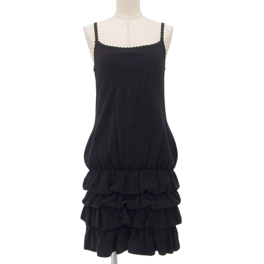 CHANEL（シャネル） 裾シャーリング＆フリル キャミソールワンピース ウール ブラック 38 レディース 07A 4546 : rodoyamaka - 通販 - Yahoo!ショッピング