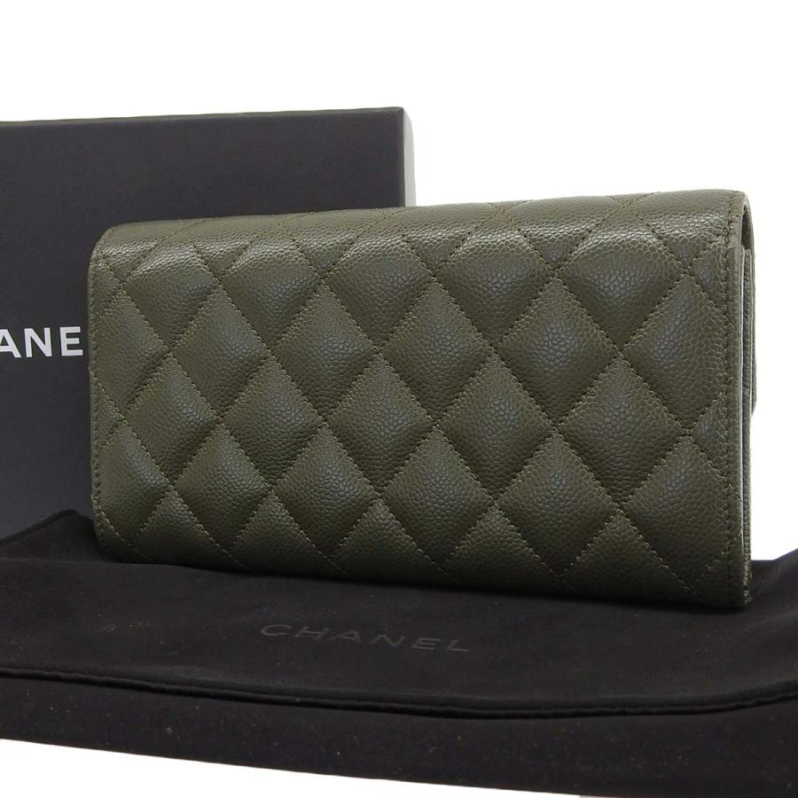 マトラッセ シャネル CHANEL ココマーク ロングウォレット 長財布 キャビアスキン カーキ レディース 4568 : rodoyamaka - 通販 - Yahoo!ショッピング