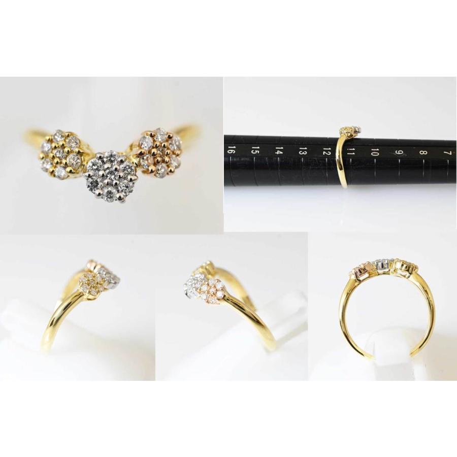 7234☆K18YG PG PT900 イエロー ピンク プラチナ ダイヤ0.30ct フラワーモチーフ リング 11.5号 : rodoyamaka - 通販 - Yahoo!ショッピング