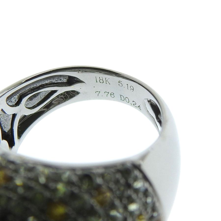 K18WG ホワイトゴールド グリーントルマリン 7.76ct 5.19ct ダイヤモンド 0.24ct リング 指輪 11.5号 8195 : rodoyamaka - 通販 - Yahoo ...