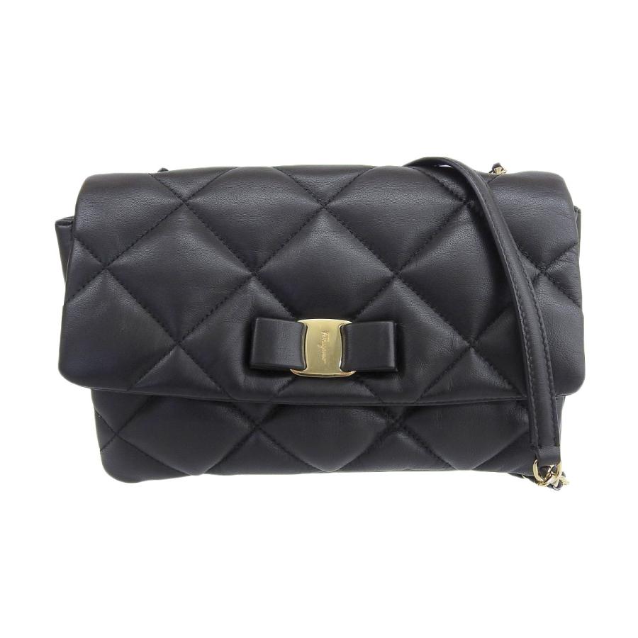 フェラガモ Salvatore Ferragamo ヴァラ チェーンショルダーバッグ ナッパレザー ブラック レディース 8211 : rodoyamaka - 通販 - Yahoo!ショッピング