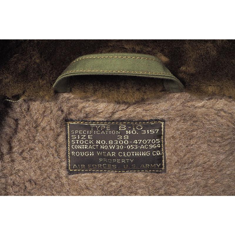 BUZZ RICKSON'S バズリクソンズ フライト ジャケット Type B-10 ROUGH WEAR CLOTHING CO. "587th BOMB. SQ. BRIDGE ...