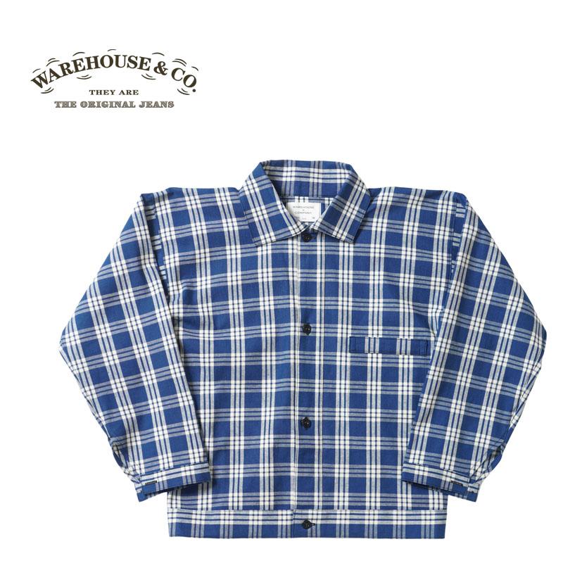 WAREHOUSE（ウエアハウス） ジャケット Lot 2231 "1900’S INDIGO BLUE and WHITE CHECK BLOUSE" 2231-CHECK(25SS ...