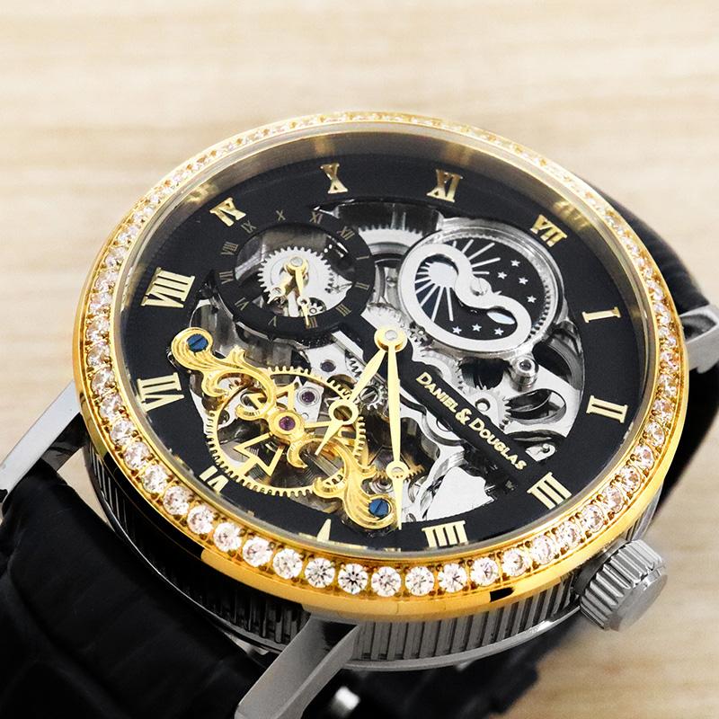 DANIEL＆DOUGLAS ダニエル ダグラス メンズ 男性 彼氏 アナログ 腕時計 自動巻き ウォッチ DD8806D-GPBK 誕生日 ...