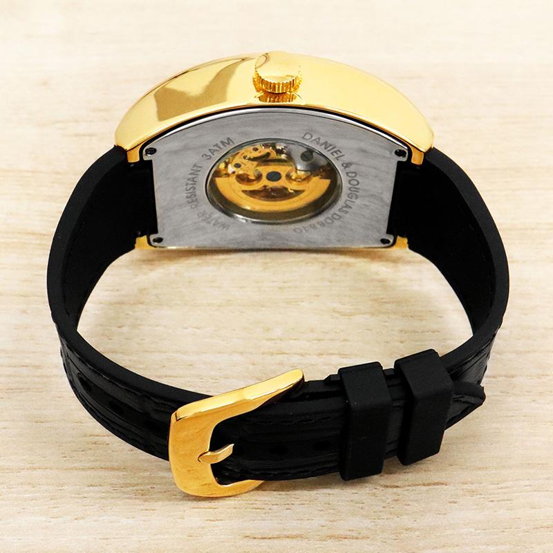 DANIEL＆DOUGLAS ダニエル ダグラス メンズ 男性 彼氏 アナログ 腕時計 自動巻き ウォッチ DD8810-GPBK 誕生日 ...