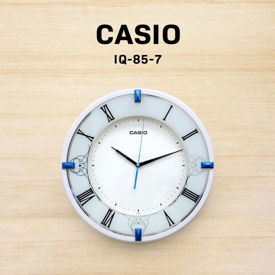 CASIO カシオ 掛け時計 壁掛け 時計 クロック アナログ クオーツ 丸形 電池付き ブラック IQ-85-7 シンプル 誕生日 ...