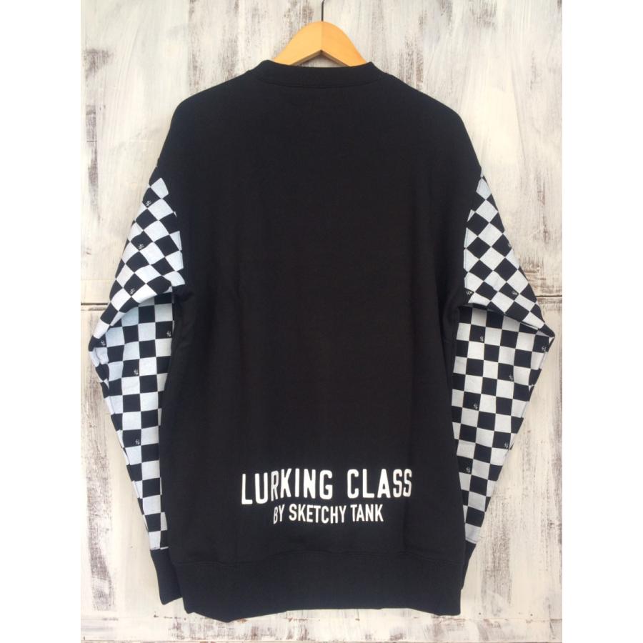 ラーキングクラス バイ スケッチータンク LC チェッカー クルーネック スウェット ブラック LURKING CLASS by ...