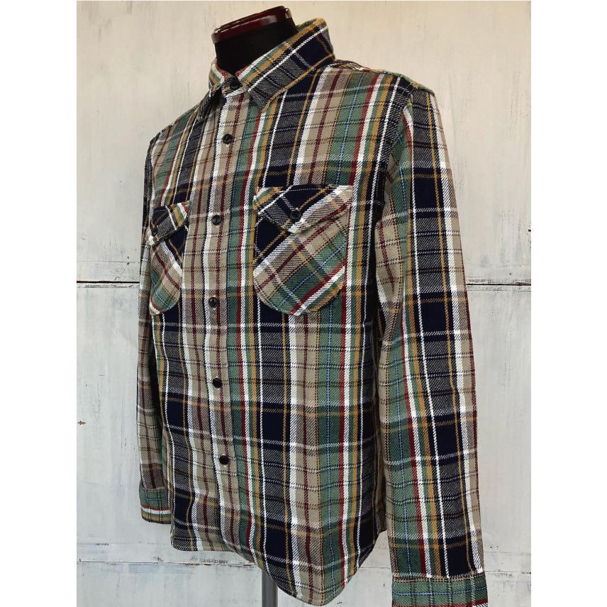 UES ウエス 先染 ヘビーネルシャツ ネイビー HEAVY FLANNEL SHIRTS 502253 NAVY メンズ 長袖 :ues ...