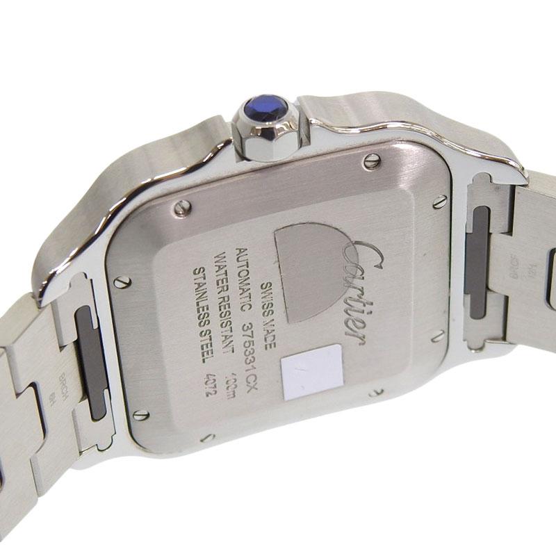 SANTOS DE CARTIER カルティエ サントスドゥカルティエLM メンズ 自動巻き 腕時計 SS PVD ブルー文字盤 ...