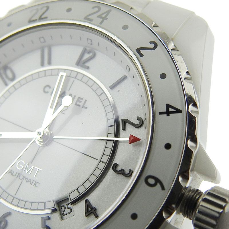 J12 シャネル CHANEL GMT メンズ 自動巻き 腕時計 SS セラミック ホワイト文字盤 限定2000本 H2126 中古 新入荷 ...