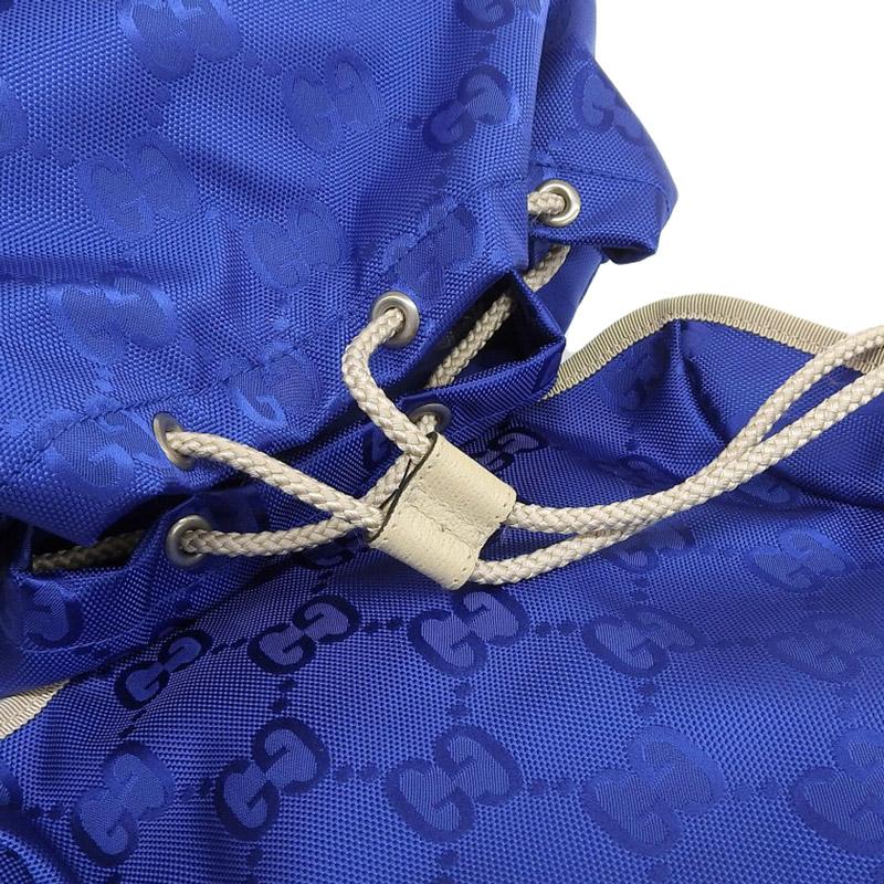 GUCCI グッチ オフザグリッド バックパック リュックサック GGナイロン ブルー ベージュ 626160 美品 新入荷 GU0459 : ブランドショップロンド - 通販 - Yahoo ...