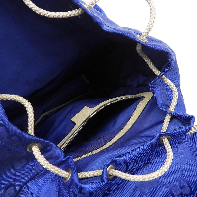 GUCCI グッチ オフザグリッド バックパック リュックサック GGナイロン ブルー ベージュ 626160 美品 新入荷 GU0459 : ブランドショップロンド - 通販 - Yahoo ...