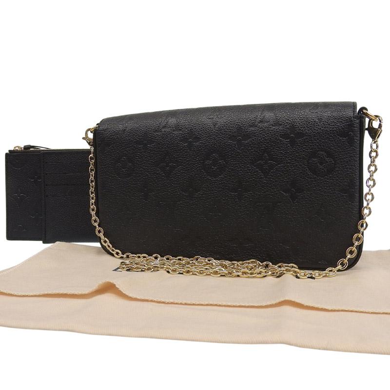 ルイ・ヴィトン LOUIS VUITTON ポシェット フェリシー ショルダーバッグ バッグ レザー モノグラム・アンプラント レディース ブラック系 M64064 【中古】 ポシェット・フェリシー ルイヴィトン LOUIS VUITTON モノグラム アン